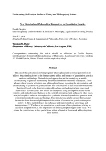 New Historical and Philosophical Perspectives on Quantitative Genetics - PhilSci-Archive